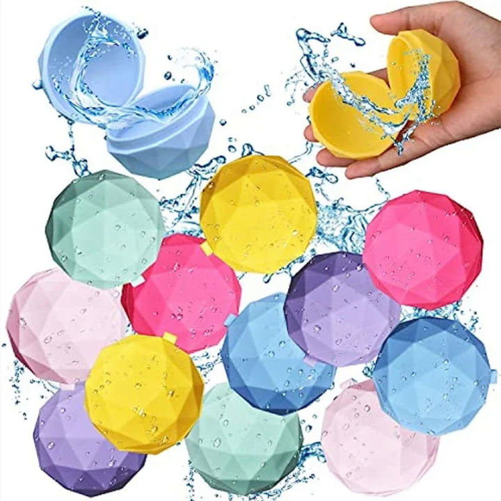 New 4Pc Cute Reuable Water Balloon Quick Fill ilicone elf-ealing Water ...