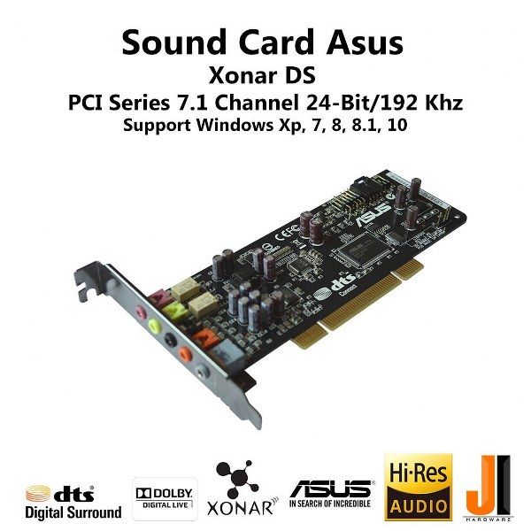 ASU"S Xonar DS 7.1 Channels 24-bit 192KHz PCI Interface Audio Card Low ...