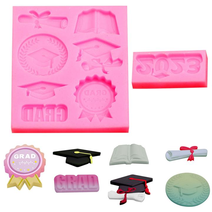 Cookie Mold Microwavable Graduation Medal Scroll Graduation Fondant ...