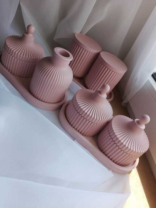 Set of 3 tray and vase, Home Decor Items For Bedroom, decorative Trays ...