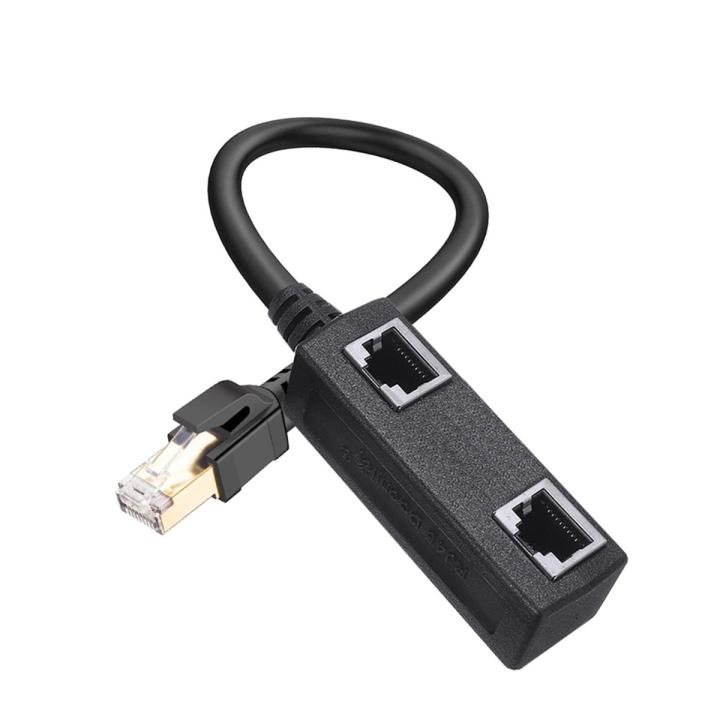 Yfashion RJ45 Ethernet Splitter Cable Rj45 1 Male o 2 Female Port Lan ...