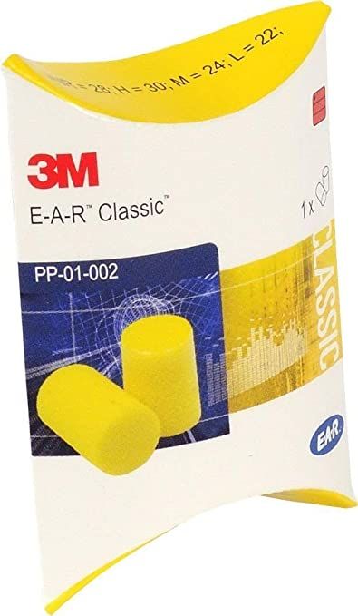 2 Pairs of E-A-R Classic Anti Noise Foam Ear Plugs Yellow Color ...
