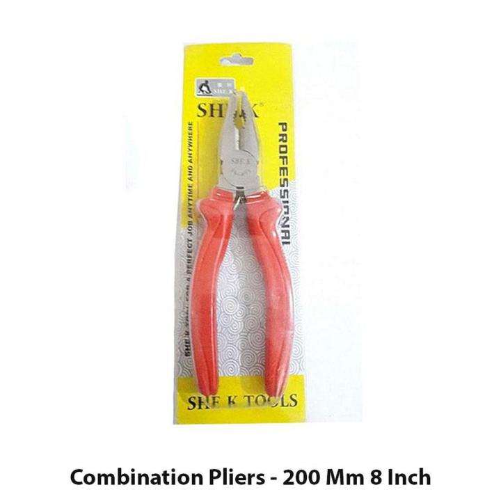 200MM BLACKENING AND POLISHED COMBINATION PLIER 8 inch | Daraz.pk