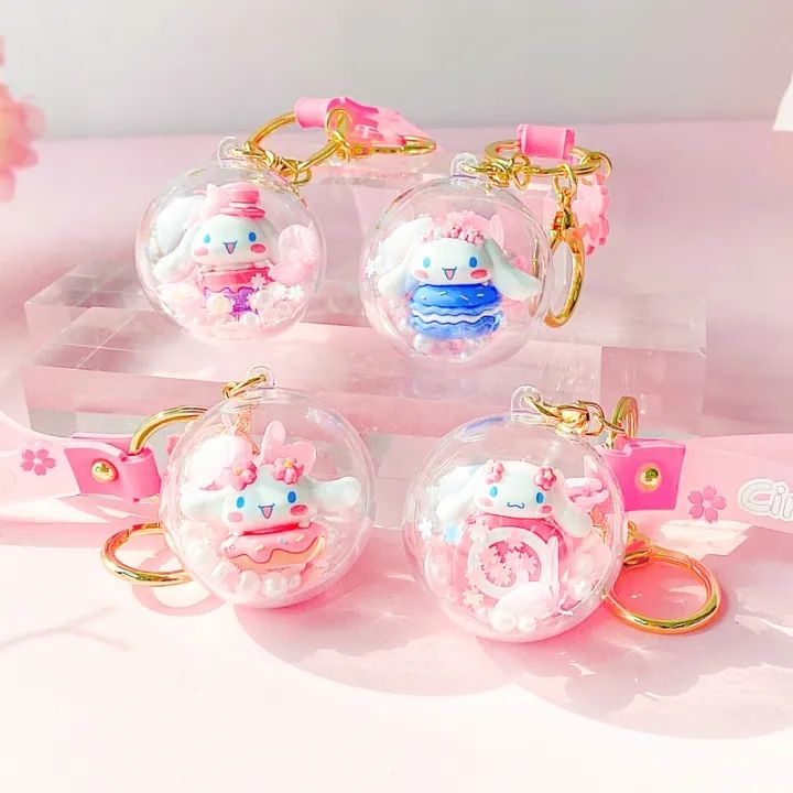 Cherry Blossoms Cinnamoroll Keychain Cute Girl Kawaii Sanrio My Melody ...