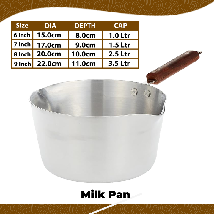 Silver Milk Pan | Metal Finish Milkpan | Sauce Pan for Tea| Silver Pots ...