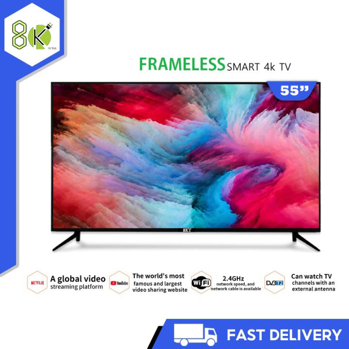8K T Frameless 55 inch Smart Android Led Tv & 55 inch Frameless Smart ...