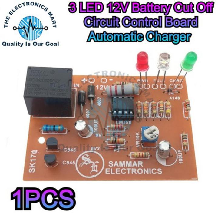 3 LED 12V Battery Cut Off Charging Circuit Control Board Automatic Charger In Pakistan | Daraz.pk