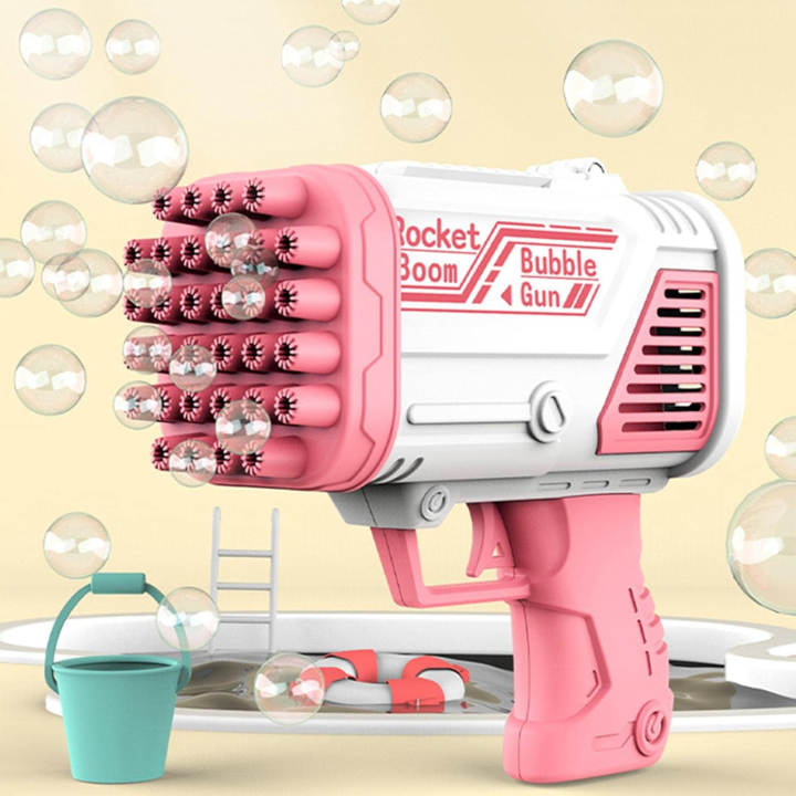 32 Hole Bubble Gun - Electric Bubble Gun Bazooka Cannon Shape, Bubble ...