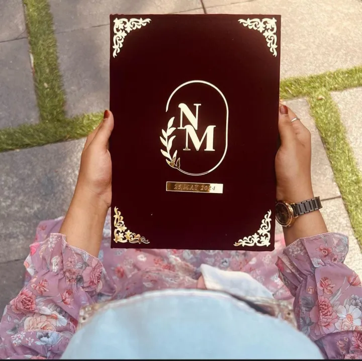 Customized Nikkah Booklet. Nikah Book. Personalized Nikah Booklet ...