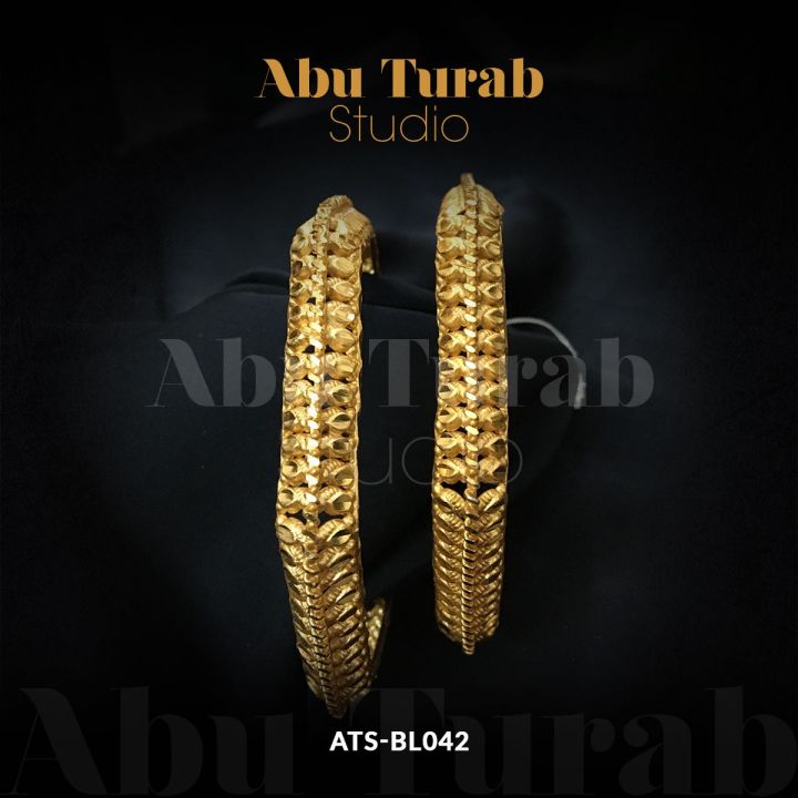 Abu Turab Studio - Square Shape Golden Traditional Bangles /Kangans With MeenaKari Work For ...