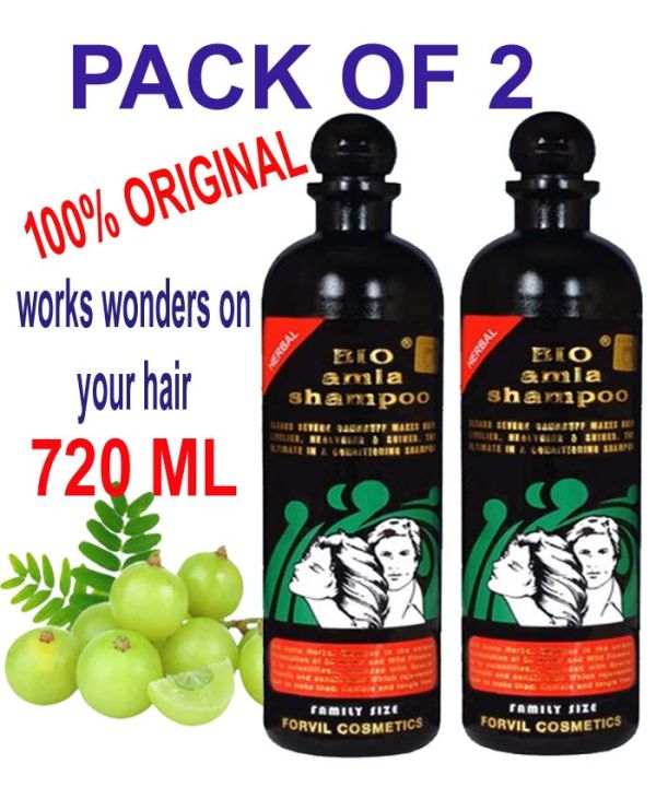 Bio Amla Shampoo Family Pack | Pack of 2 Bio Amla Shampoo | 720ml for ...