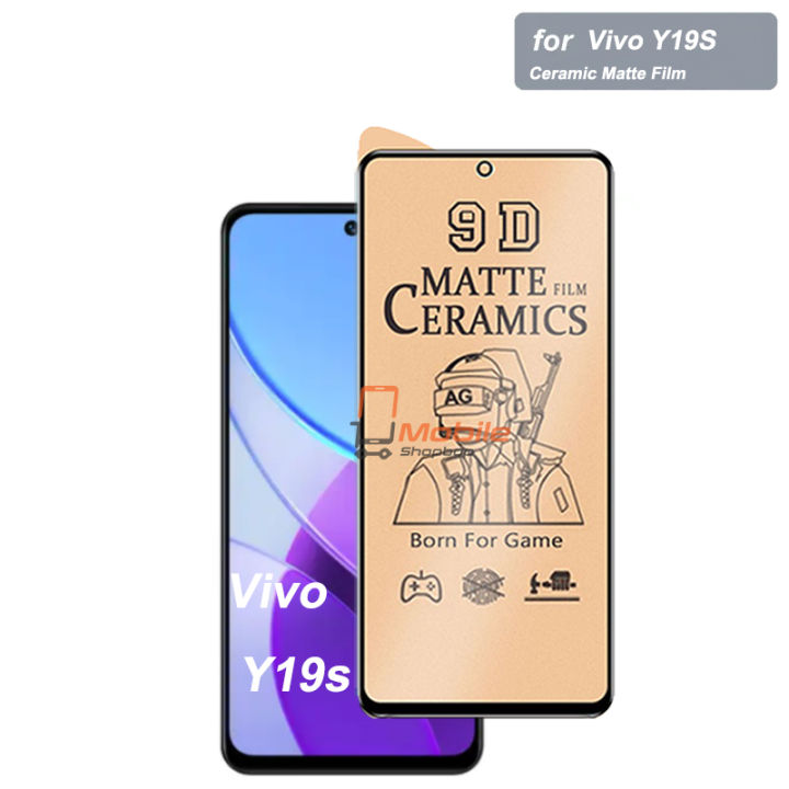vivo Y19s Ceramic Matte Glass Film Protector Anti-Glare Anti-Finger ...