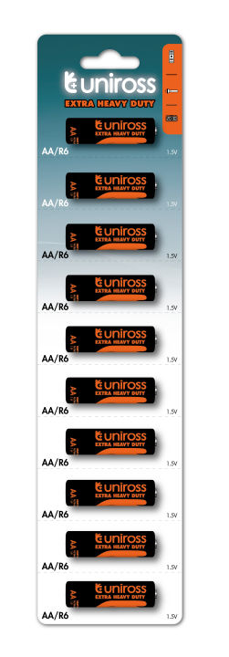 Uniross Strip of 10 Pcs AA Extra Heavy Duty Cells | Daraz.pk