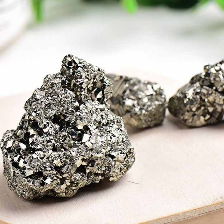 200g Natural pyrite raw stone stone crystal cluster rock mineral energy home decoration Mineral ...