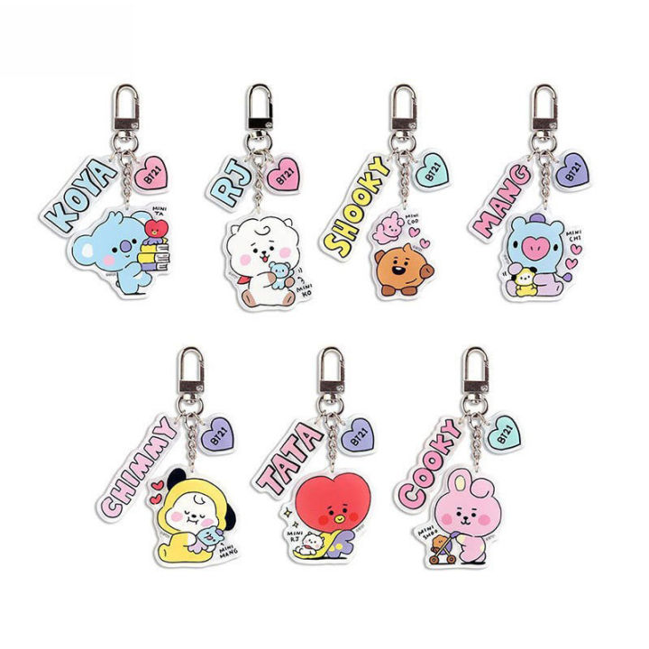 RHS Online Acrylic BTS Keychain Gilrs Cute Key Holder Women Bag Pendant ...