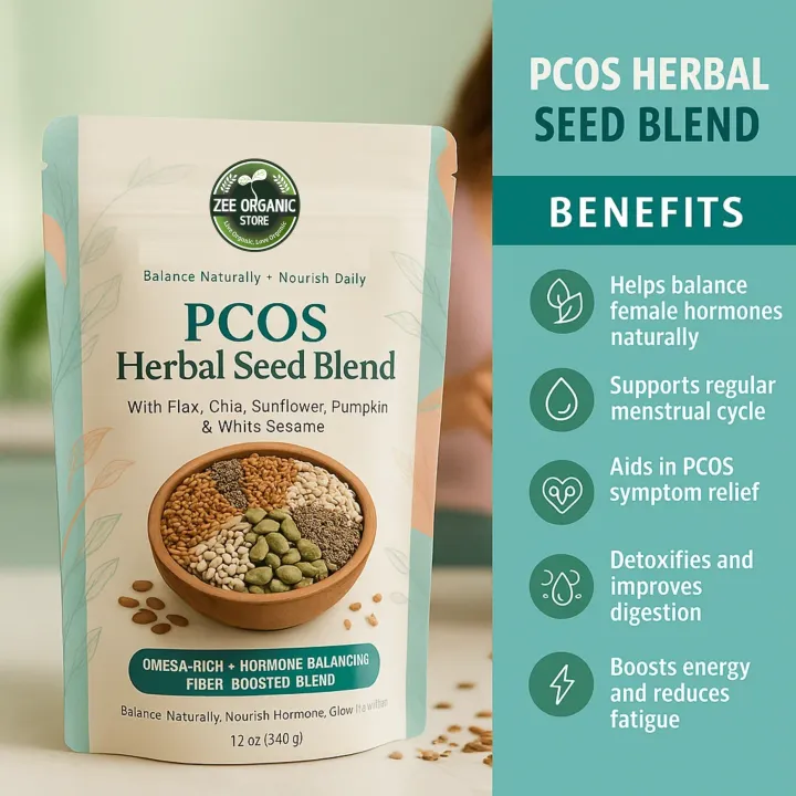 Seed Cycle for PCOS Kit 200g with PCOS Spearmint Tea 50g | Premium ...