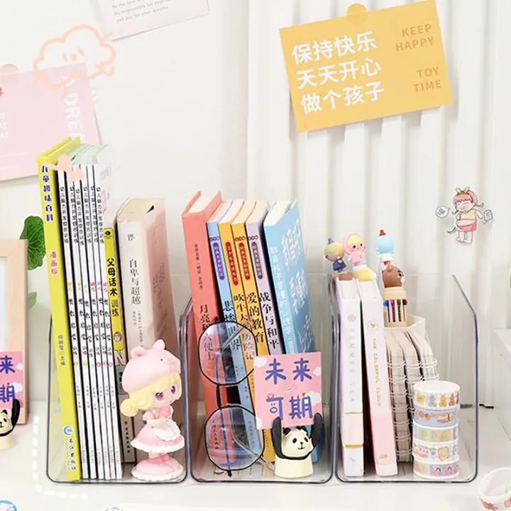 Holder File Organizer Desktop U-shaped Acrylic Desk Magazine Folder ...