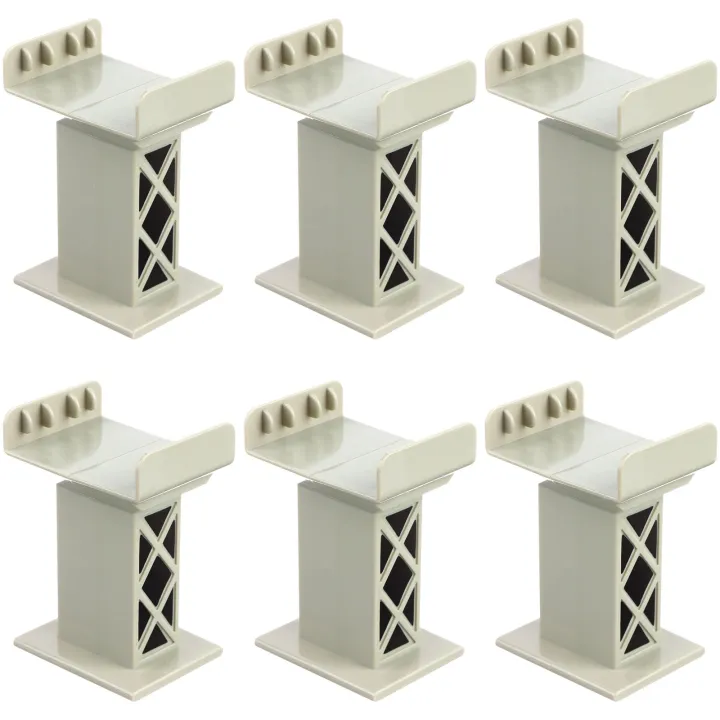 6 Pcs Train Bridge Pier Track Railway Accessories Multi Level Support ...