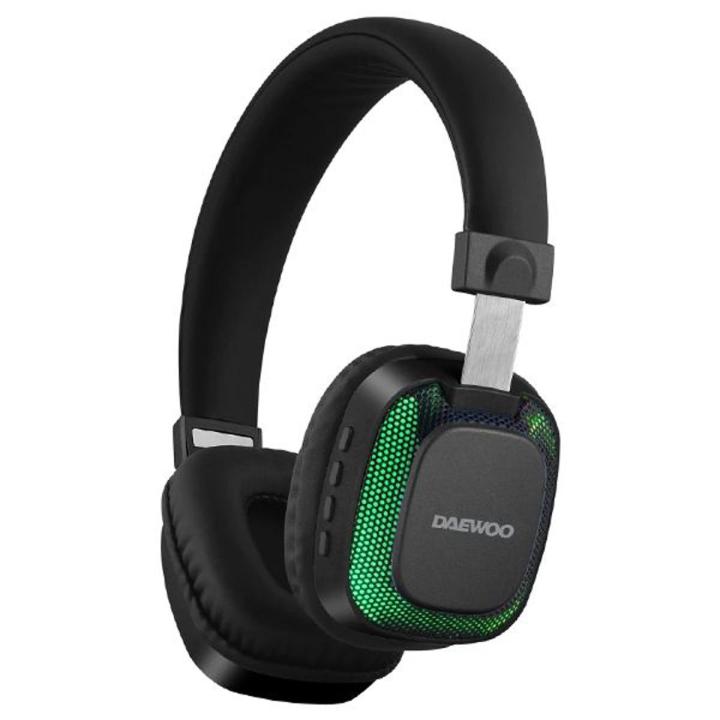 DAEWOO BLUETOOTH HEADPHONES WITH LED LIGHT BLACK/GREEN | Daraz.pk