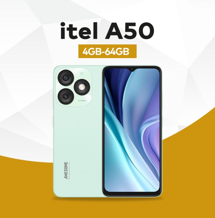 Itel A50, 4GB RAM + 64GB ROM, 6.6 Inches, IPS LCD, 480 nits (peak ...