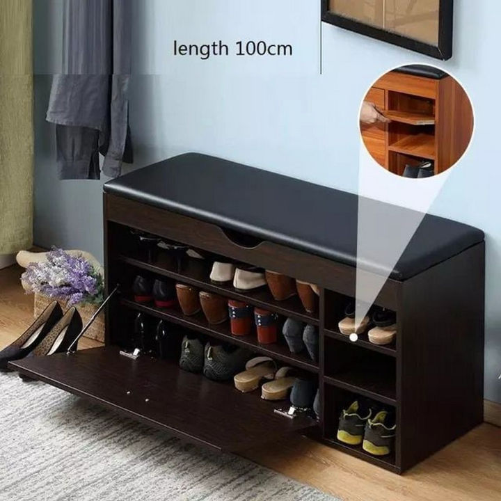 eDecor Premium Quality wooden Entrance Shoes organizer Shoes Rack with ...