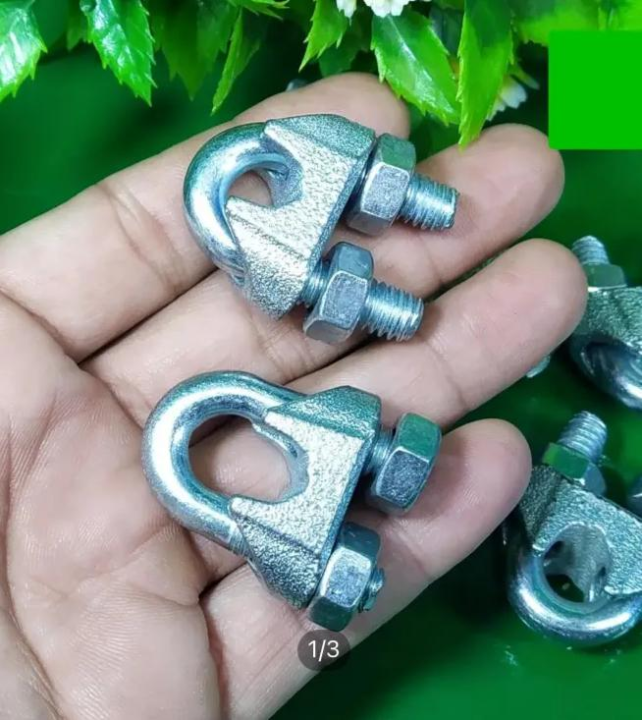 Pack of 2pcs No#10 U-Shape Wire Rope Clips Steel Rope Connector ...