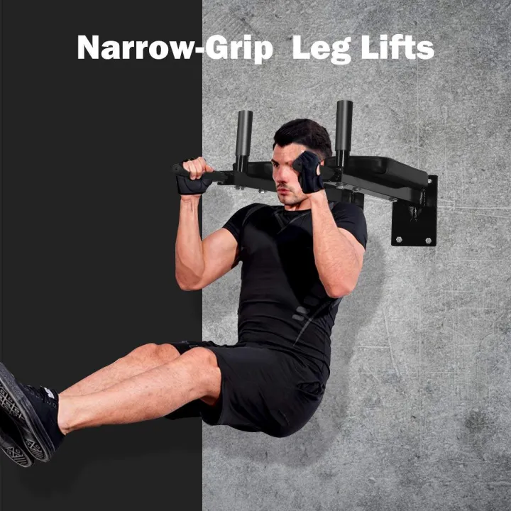 Heavy Wall Mounting Bar for Dips, Leg Raise and Multiple Exercises ...