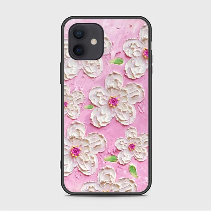 IPhone_ 12 Mini Cover - Floral Series - Design 5 - Pink & White - HQ ...