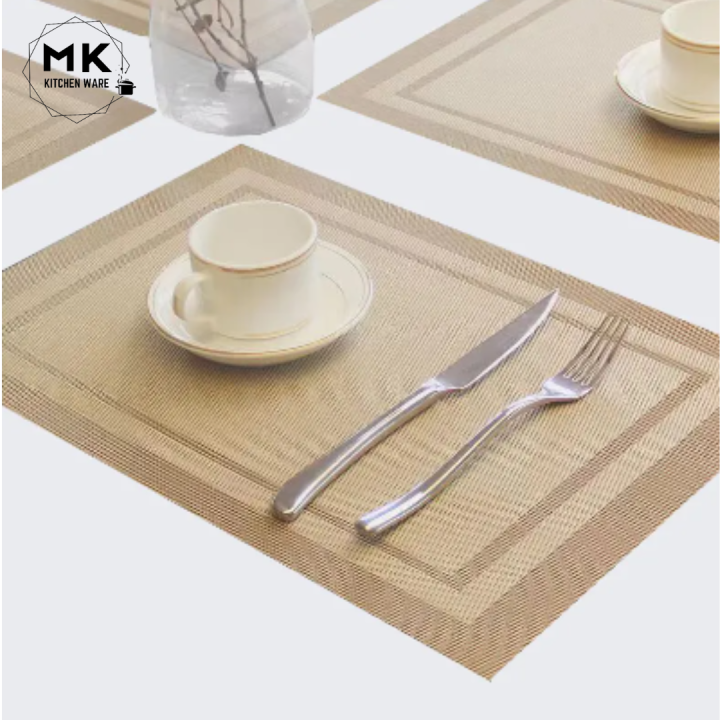 Table Mats, Non-Slip Insulation Washable Heat Resistant PVC Placemats ...