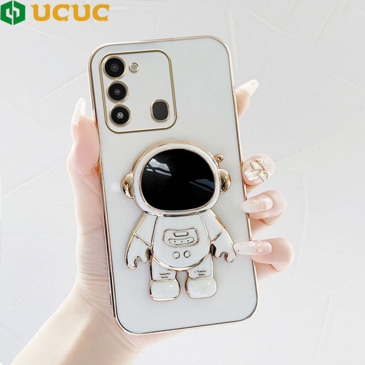 UCUC for Tecno Spark 8C Back Cover Creative Cute Astronaut Folding ...
