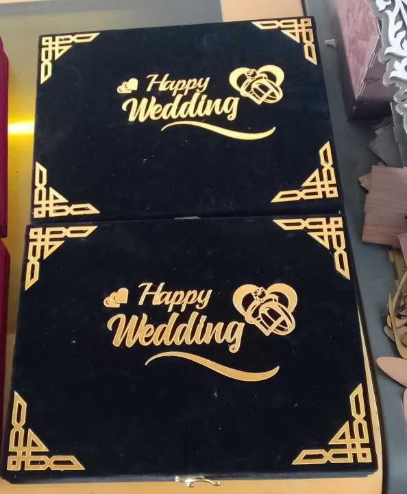 Customized Nikah frame with velvet box for wedding - Made of acrylic ...