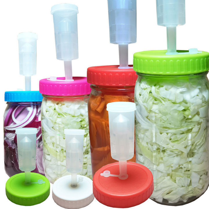 Waterless Fermenting Airlock Lids With One-Way Exhaust Valves For Wide ...