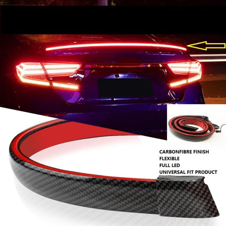 Universal LED Spoiler Rear Spoiler Lip Kit Carbonfibre | Daraz.pk