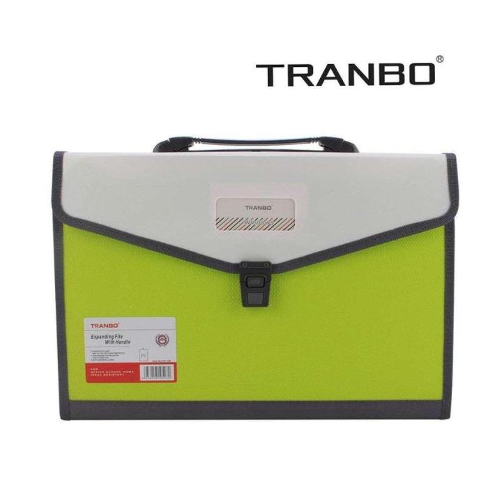 TRANBO Plastic Expanding Bag File Folder with 13 Section Pockets ...
