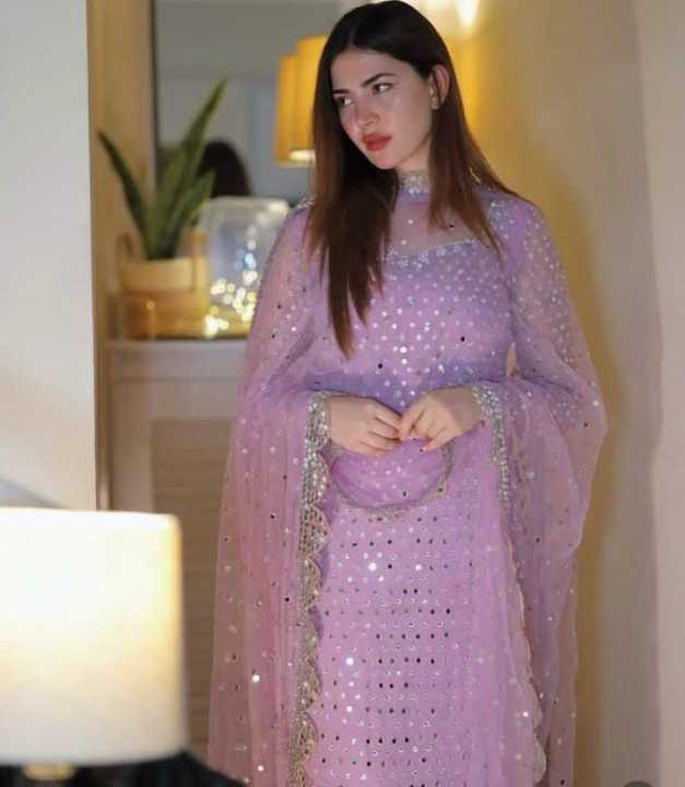 3 Pc Soft unstitched Chiffon & Kattan Silk Dress for Girls – Heavy ...