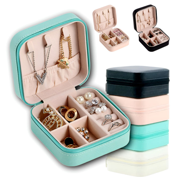 Mini Jewelry Organizer – Stylish and Portable Compact Storage Box for ...