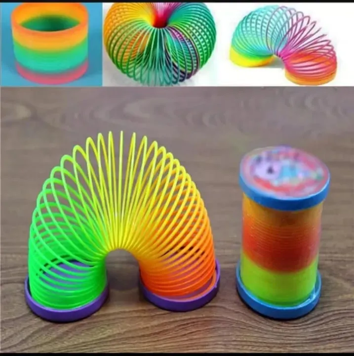 "Pack of 2-4-6 – Plastic Magic Slinky Rainbow Spring Toys – Colorful ...