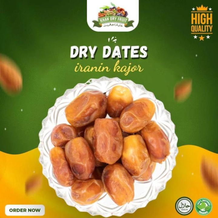 Dry Zahidi Dates (Khajoor) From Iran 1KG Pack | Daraz.pk