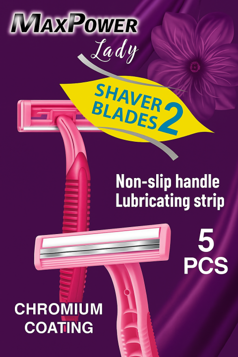 Original MAX Lady Power Razor 5pcs Bikini Razor For Woman | Daraz.pk