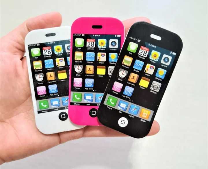 iPhone shaped erasers for kids pack of 3 small size, Fancy stationary ...