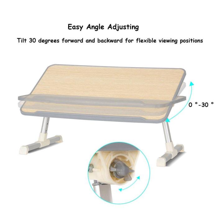 Foldable Computer Table Adjustable Portable Laptop Desk Rotate Laptop ...