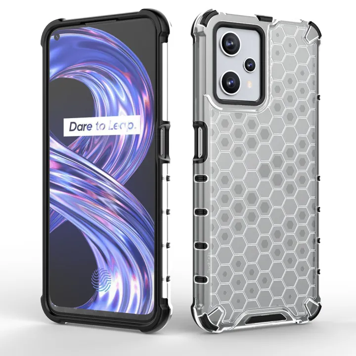 For Realme 9 Pro Phone Case，Luxury Honeycomb Armor TPU+PC Shockproof ...