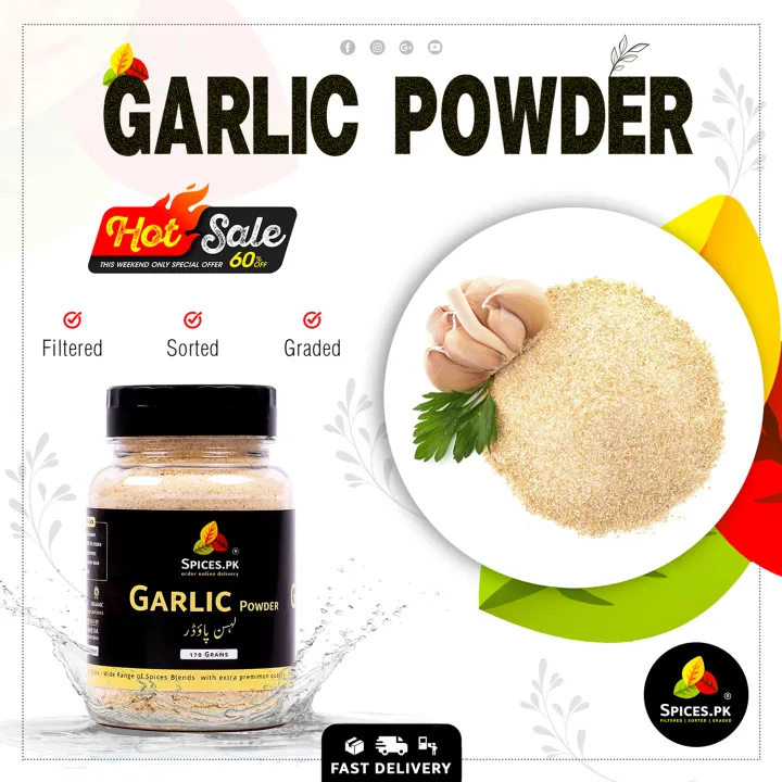 Garlic Powder / Lehsan Powder / Organic Dried Garlic Powder / Khushak ...