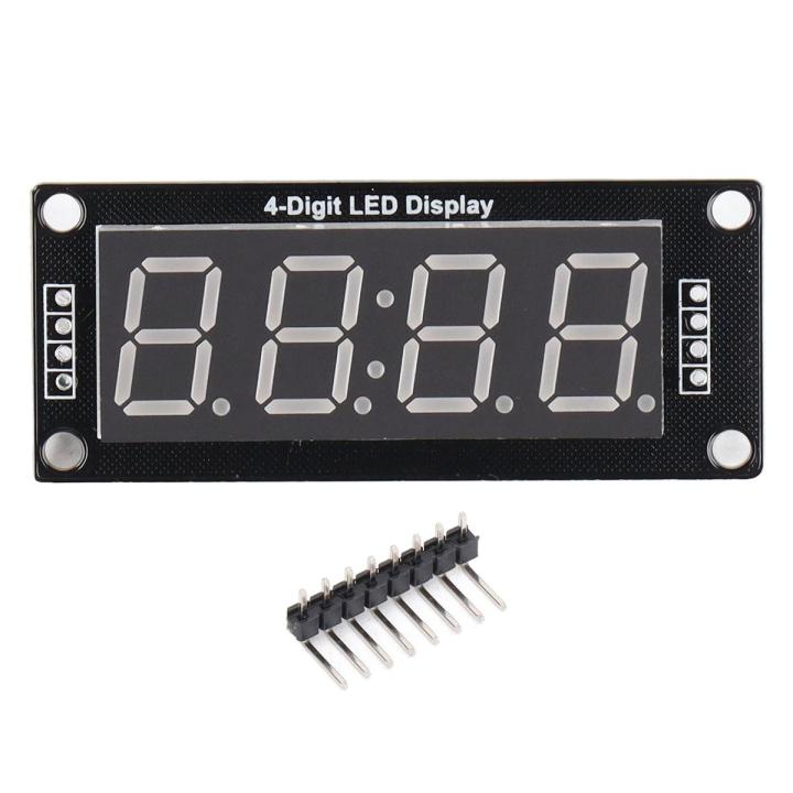 4 Digit 7 Segment Digital Tube, LED Display Module Compact Size Multifunctional with Pin Header ...