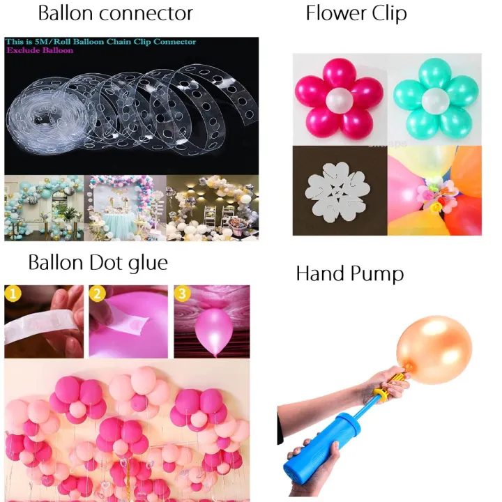 happy Birthday Accessories Balloon Pump Balloon Arch Balloon Tape ...