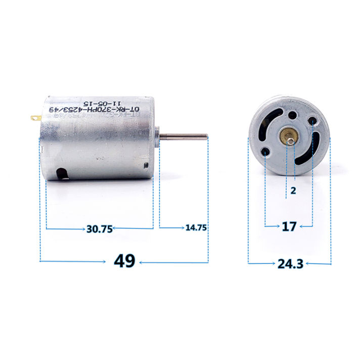 Rk-370ph-4253 Mini 370 Motor Dc 6v-12v 33500rpm High Speed Power Large ...