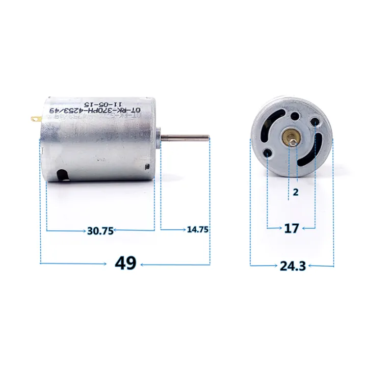 Rk-370ph-4253 Mini 370 Motor Dc 6v-12v 33500rpm High Speed Power Large ...
