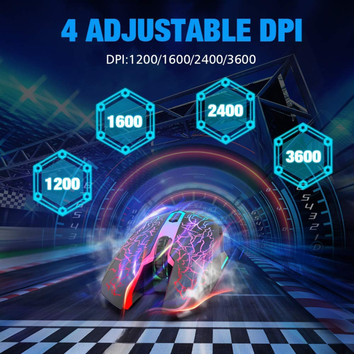 Professional 3600 DPI Rechargeable Gaming RGB USB Wireless Optical ...
