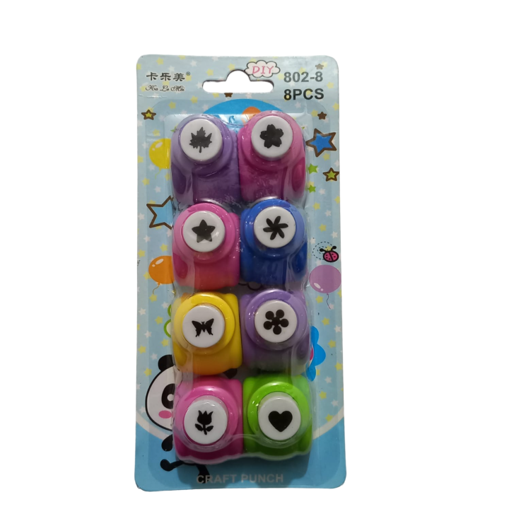 Mini Paper Punch Pack of 8 - Mini DIY Assorted Paper Punching Machines ...