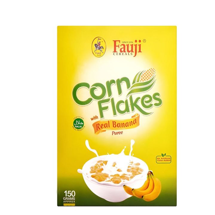 Fauji Corn Flakes with Real Banana Puree 150 Grams | Daraz.pk